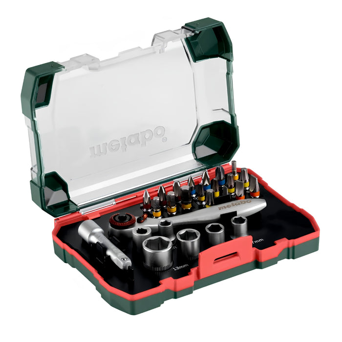 Metabo Bit and ratchet box SP, 26 pieces FREE GIFT