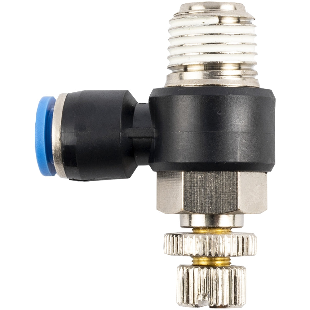 AirCraft | Flow Control Swivel Elbow PU 6mm X 1/4" M - BPM Toolcraft