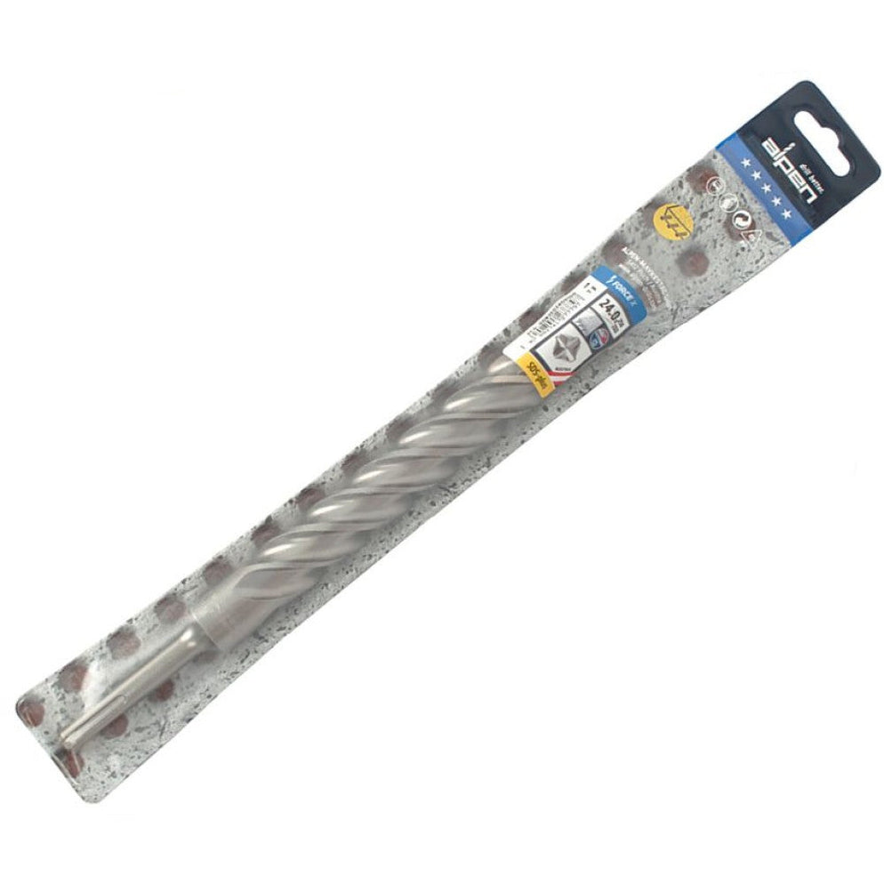 Alpen | Drill Bit SDS-plus Force X 24.0mm X 250/200mm X4 Cutting Edges ...