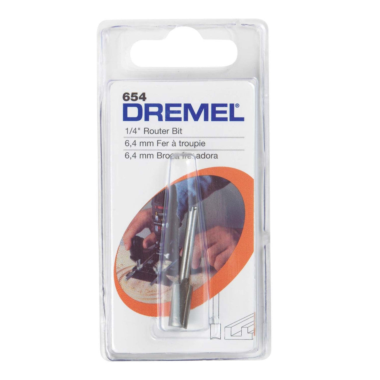 Home Dremel | Router Bit, Groove, 6.4mm (654)