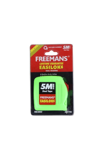 Freeman | Tape Measure D/P Green 5m X 19mm Imperial/Metric - BPM Toolcraft