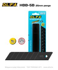Olfa | Blades Black Excel 5Pk Ultra 25mm