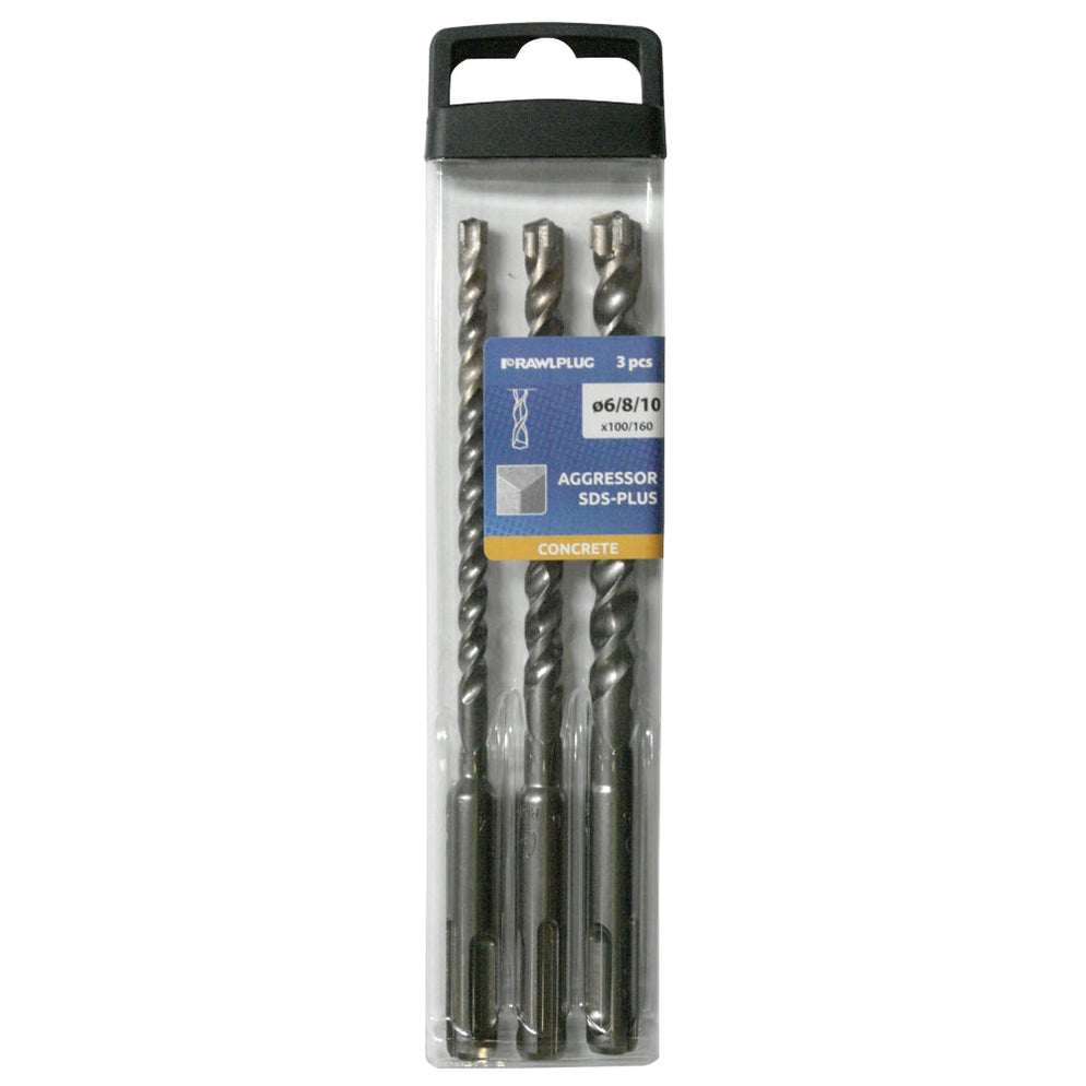 Rawlplug | SDS Plus Aggressor 3Pc Set 6, 8 & 10mm - BPM Toolcraft