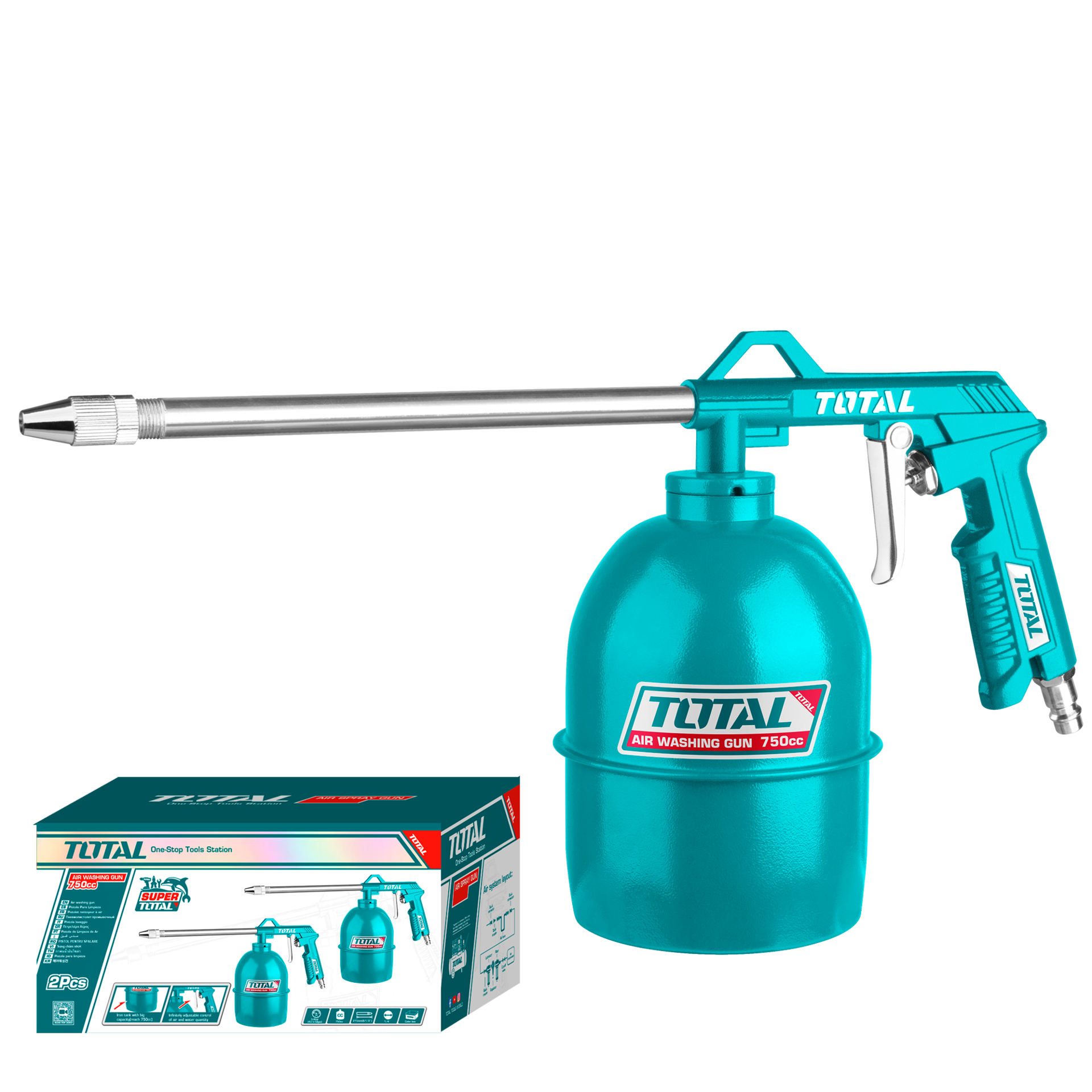 TOTAL | Air Washing Gun 0.75l Capacity 2Pc - BPM Toolcraft