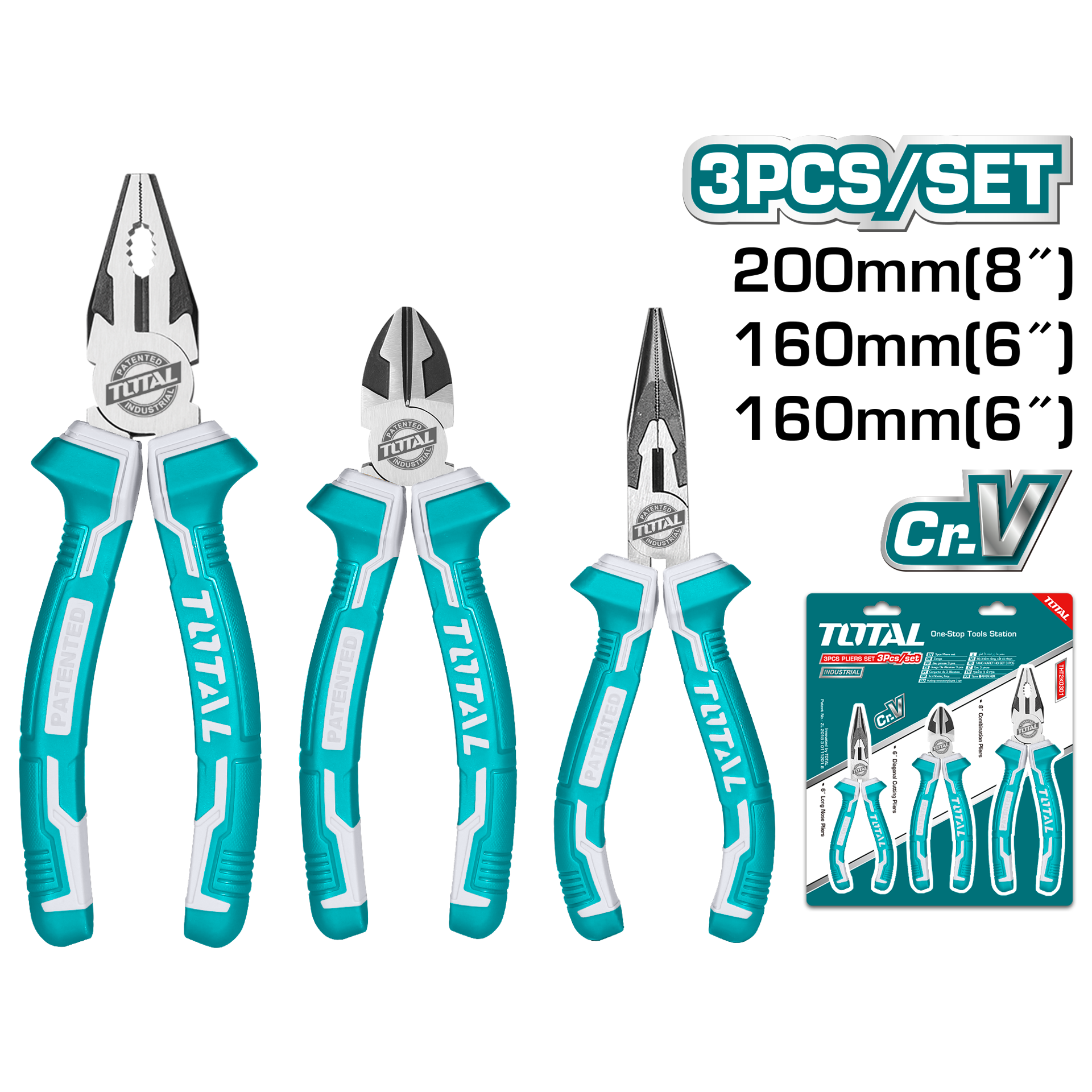 TOTAL | Plier Set 3Pc - BPM Toolcraft