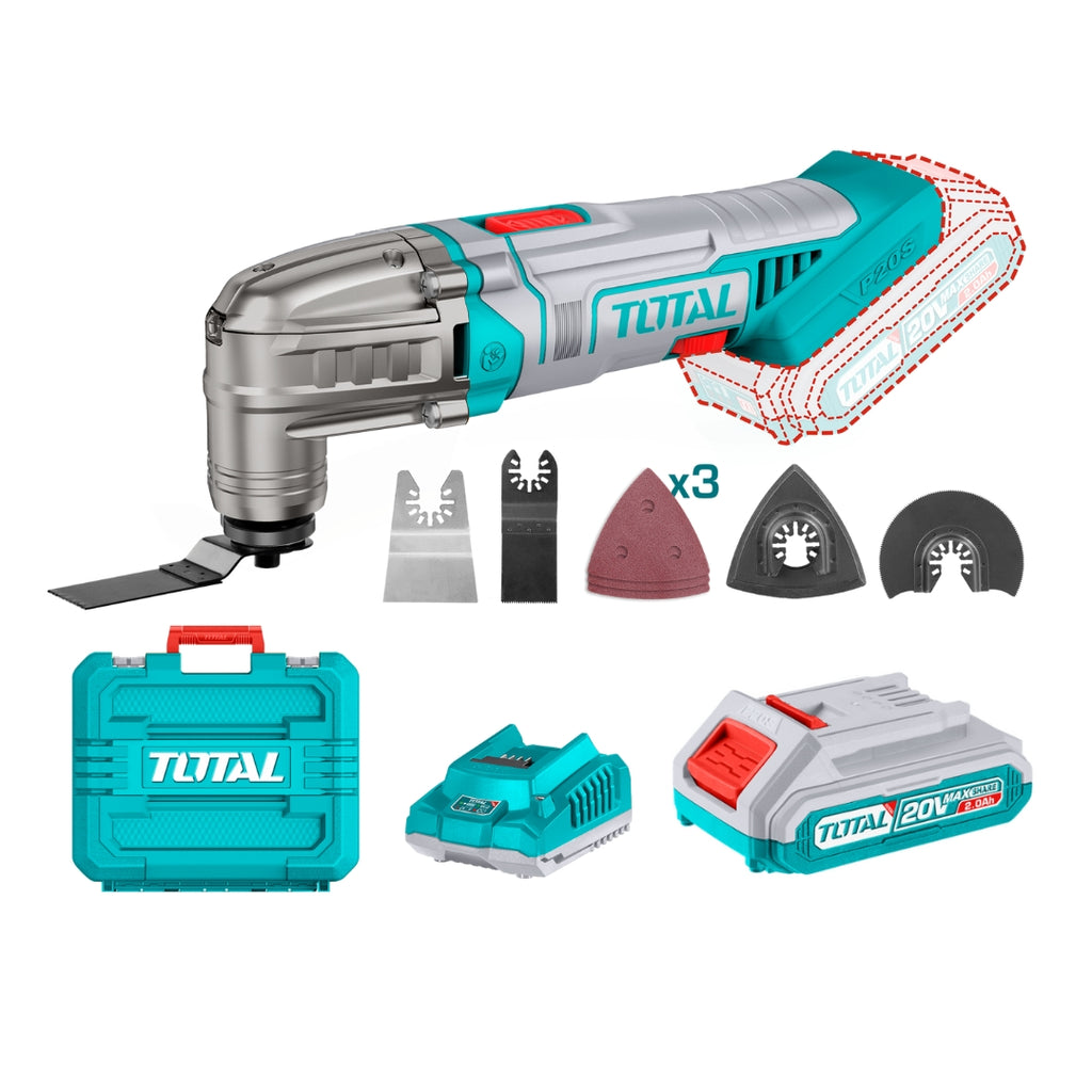 TOTAL | Cordless Multi-Tool 20V w/ Battery & Charger