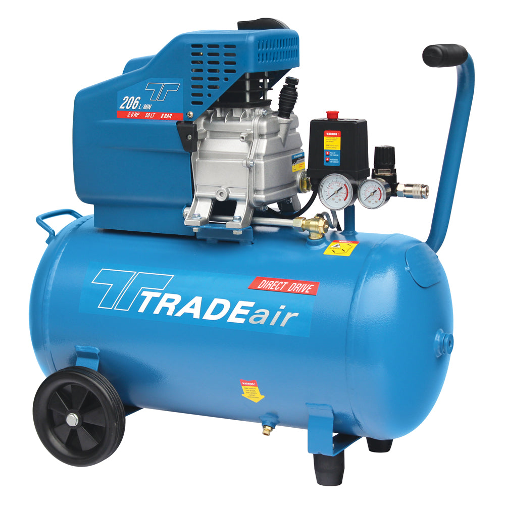 TRADEair | Air Compressor, 2hp, 50l, D/D - BPM Toolcraft