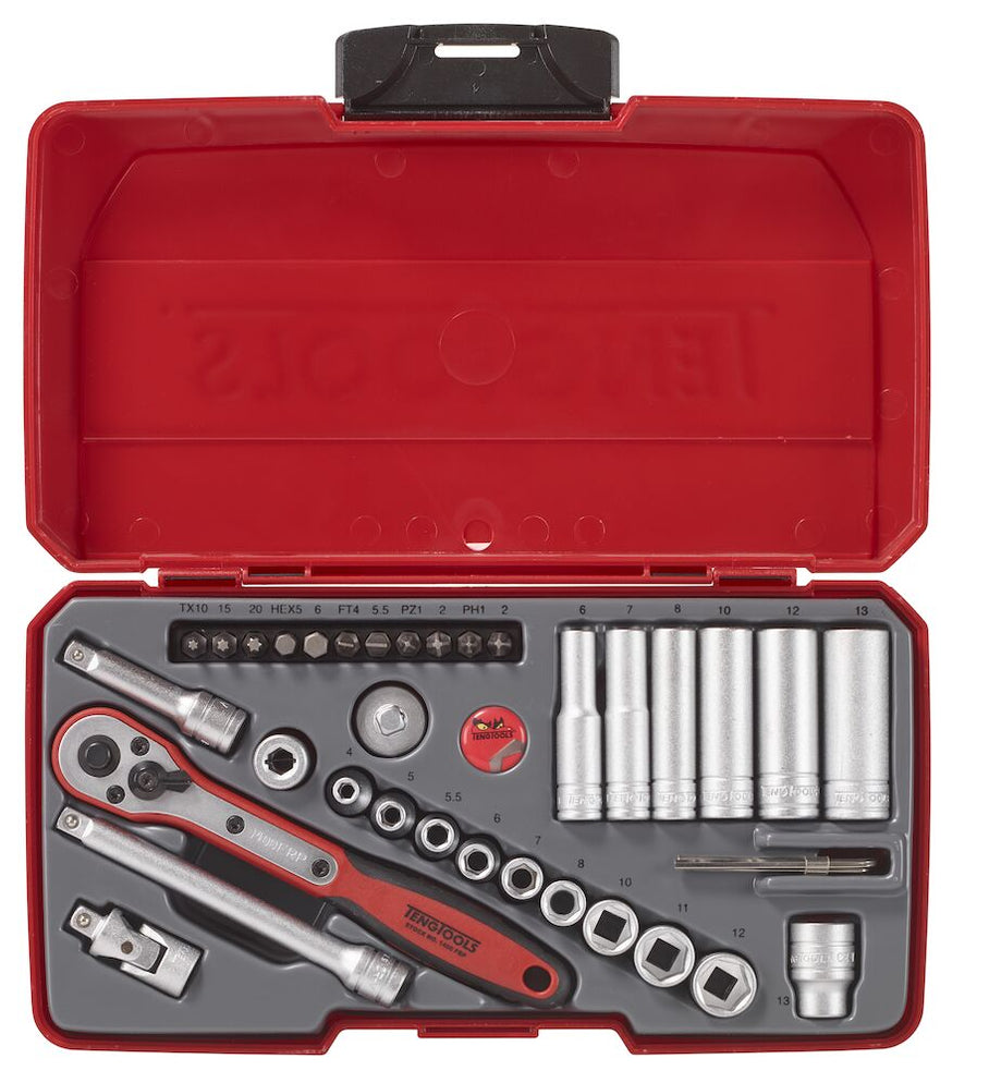 Teng Tools | Socket Set 1/4" 6Pt 36Pc - BPM Toolcraft