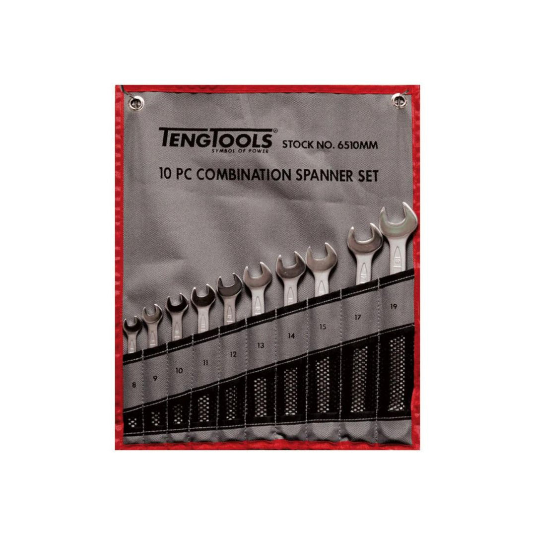Teng Tools | Spanner Set Combination 8-19 mm Tool Roll 10Pc - BPM Toolcraft