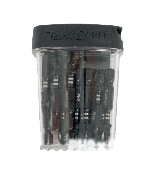 Tork Craft | Power Bit Impact PH2 x 50mm Tic Tac Case PH2 15Pc - BPM ...