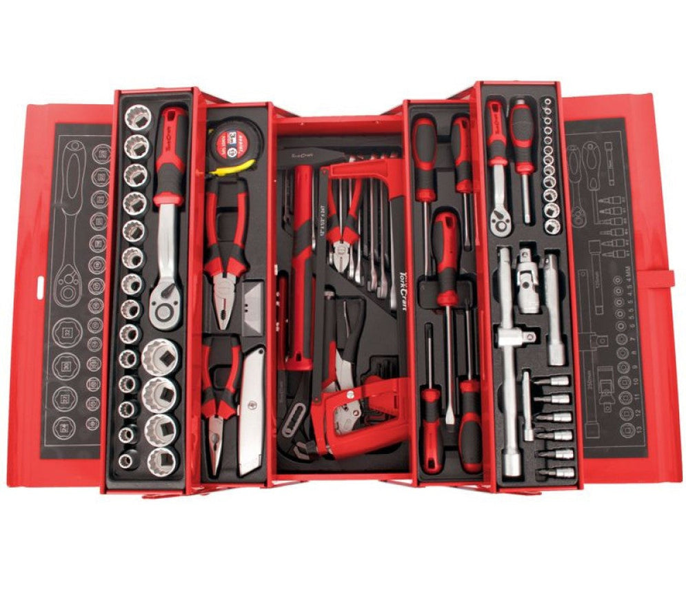 Tork Craft | Tool Box Tradesman Cantilever 88Pc 5 Tray